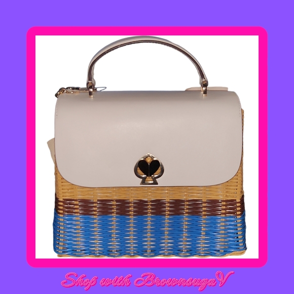 kate spade | Bags | Kate Spade Romy Wicker Medium Top Handle Bag | Poshmark